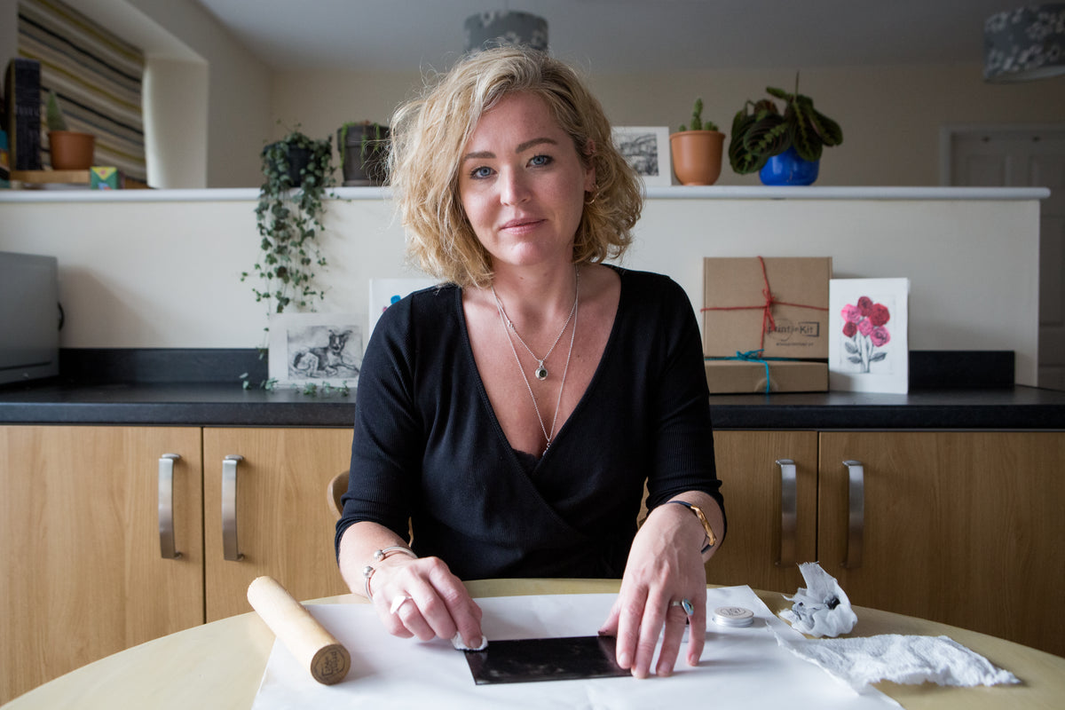 Interview with Rachel Folan of printINKit, making intaglio drypoint pr